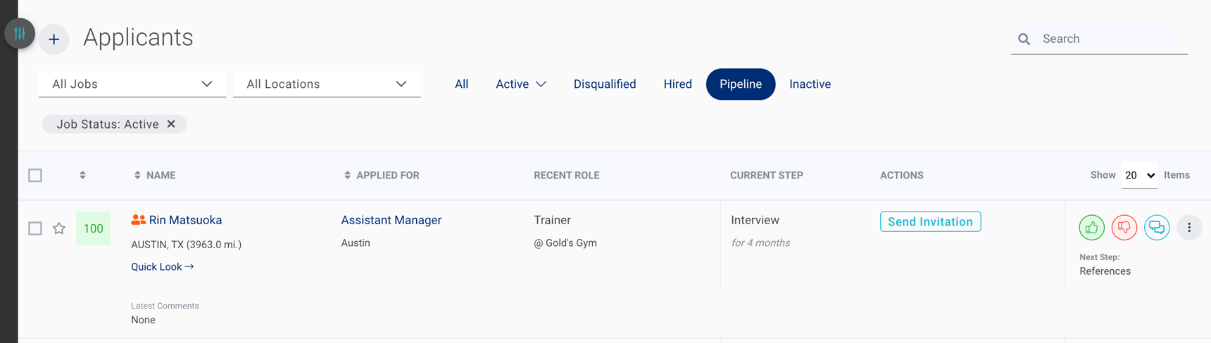 Managing your applicants